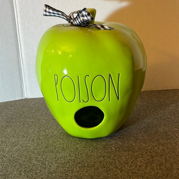 Rae Dunn | Accents | Rae Dunn Green Poison Apple Halloween Birdhouse ...